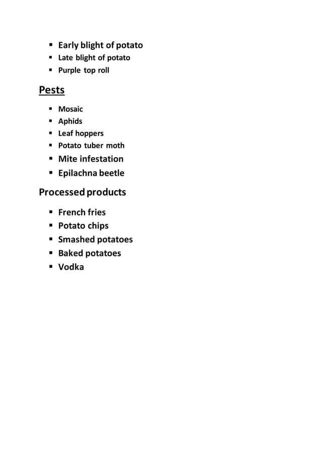 PRODUCTION TECHNOLOGY OF POTATO | DOCX | Agriculture | Industries