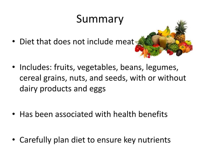 Vegetarian Diet PPT.ppt | Nutrition | Healthy Living