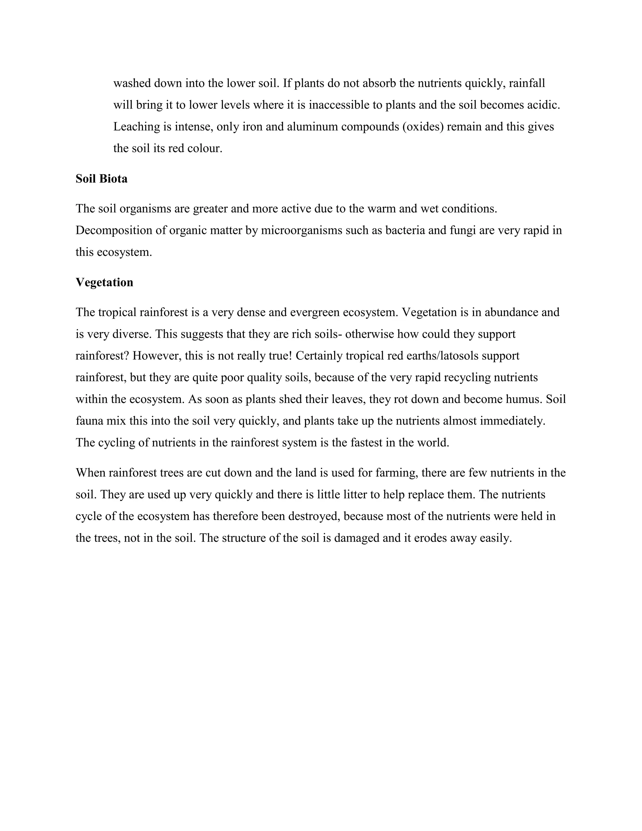 CSEC Geography - Vegetation and Soils | PDF