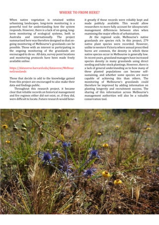 Grasslands of the Victorian Volcanic Plain: Vegetation change in the ...