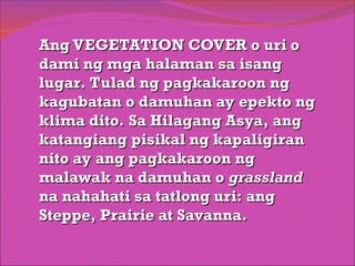 ang vegetation cover ng asya powerpoint presentation | PPT