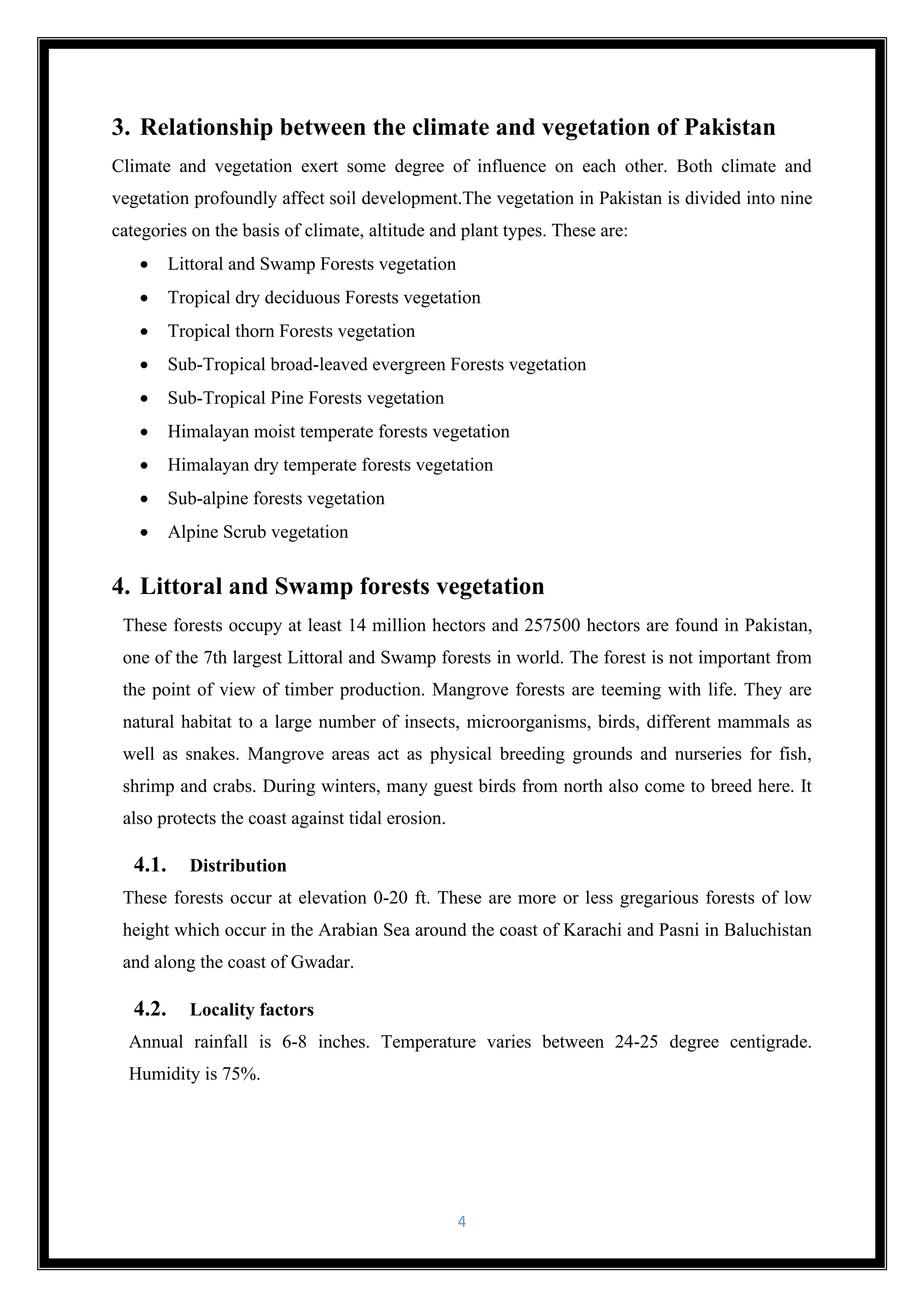 Vegetation of pakistan | PDF