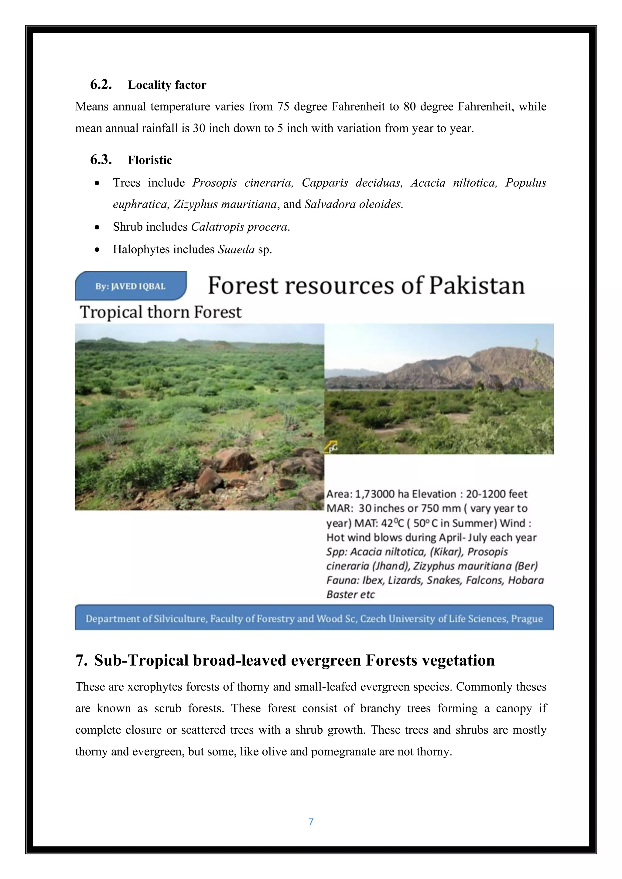 Vegetation of pakistan | PDF