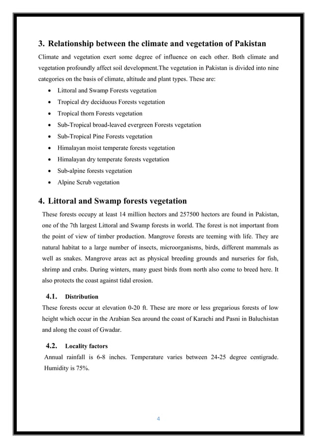 Vegetation of pakistan | PDF | Parks | Attractions