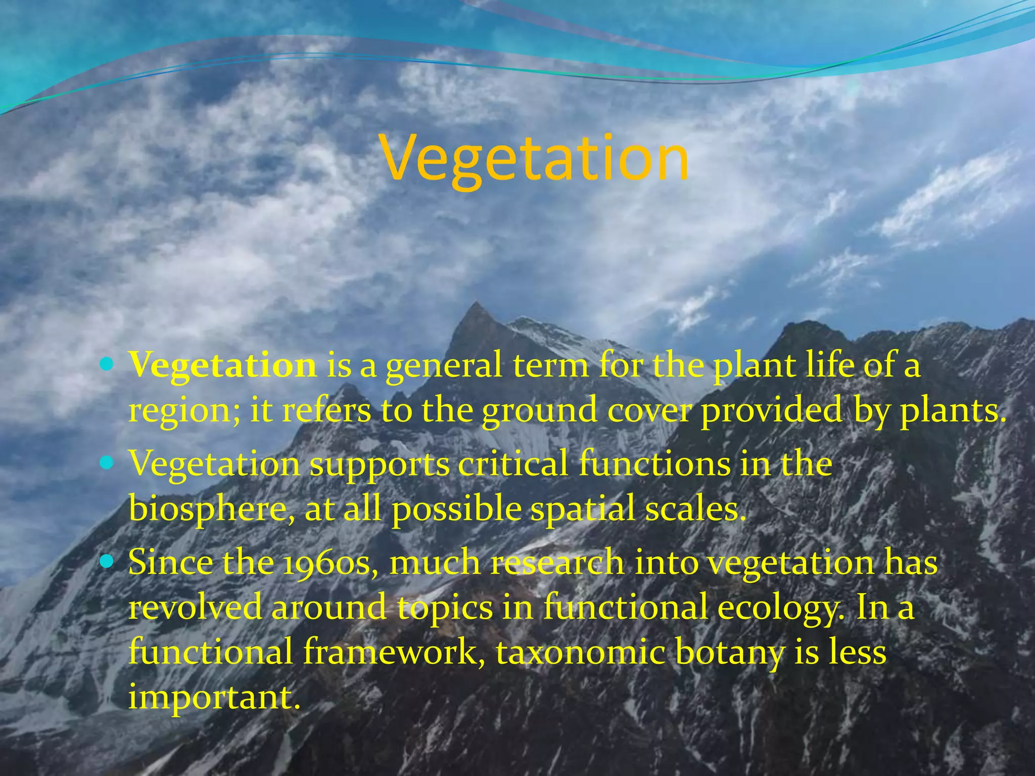 Vegetation of the himalayan regions | PPTX