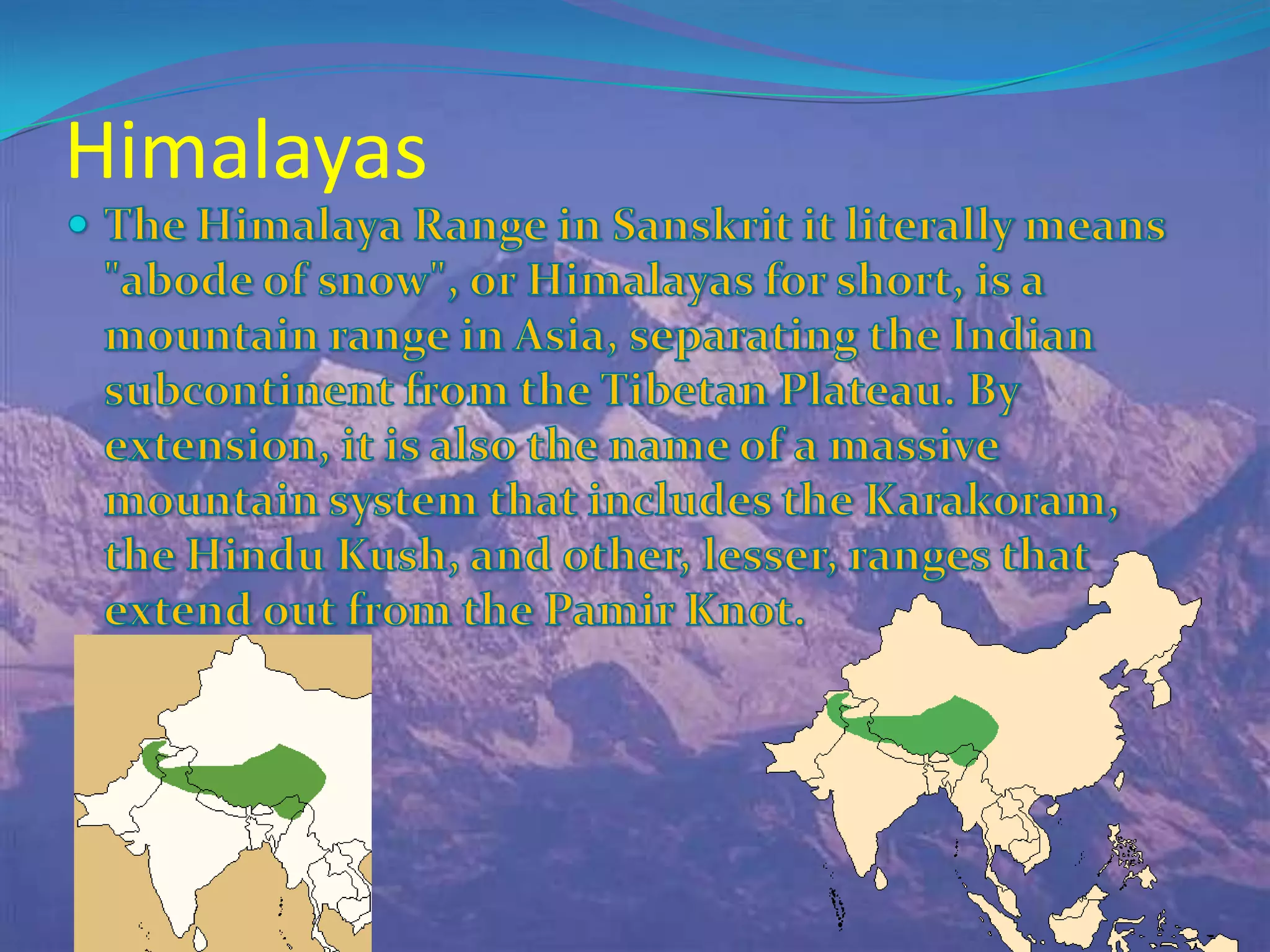 Vegetation of the himalayan regions | PPTX