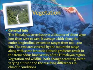 Vegetation of the himalayan regions | PPTX