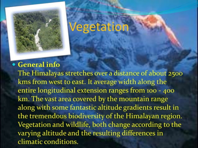 Vegetation of the himalayan regions | PPTX