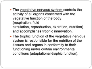 Vegetative (autonomic) system | PPT