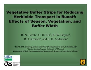 Vegetative buffer strips for reducing herbicide | PDF