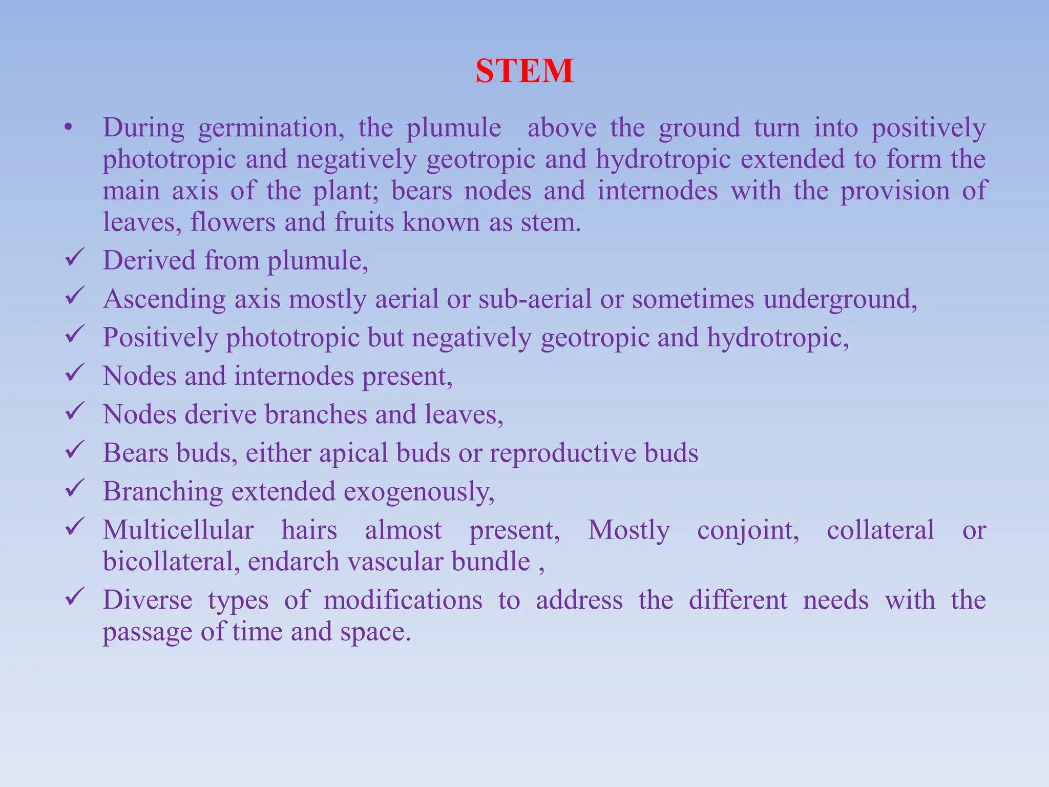 Vegetative morphology- A general account Stems with modifications. | PDF