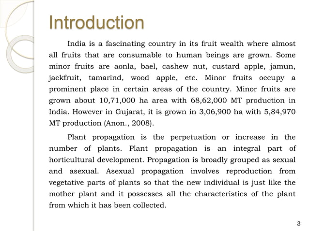 Vegetative propagation of minor fruit crop | PPTX