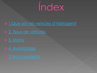 Vehícles d’hidrogen bloc | PPTX