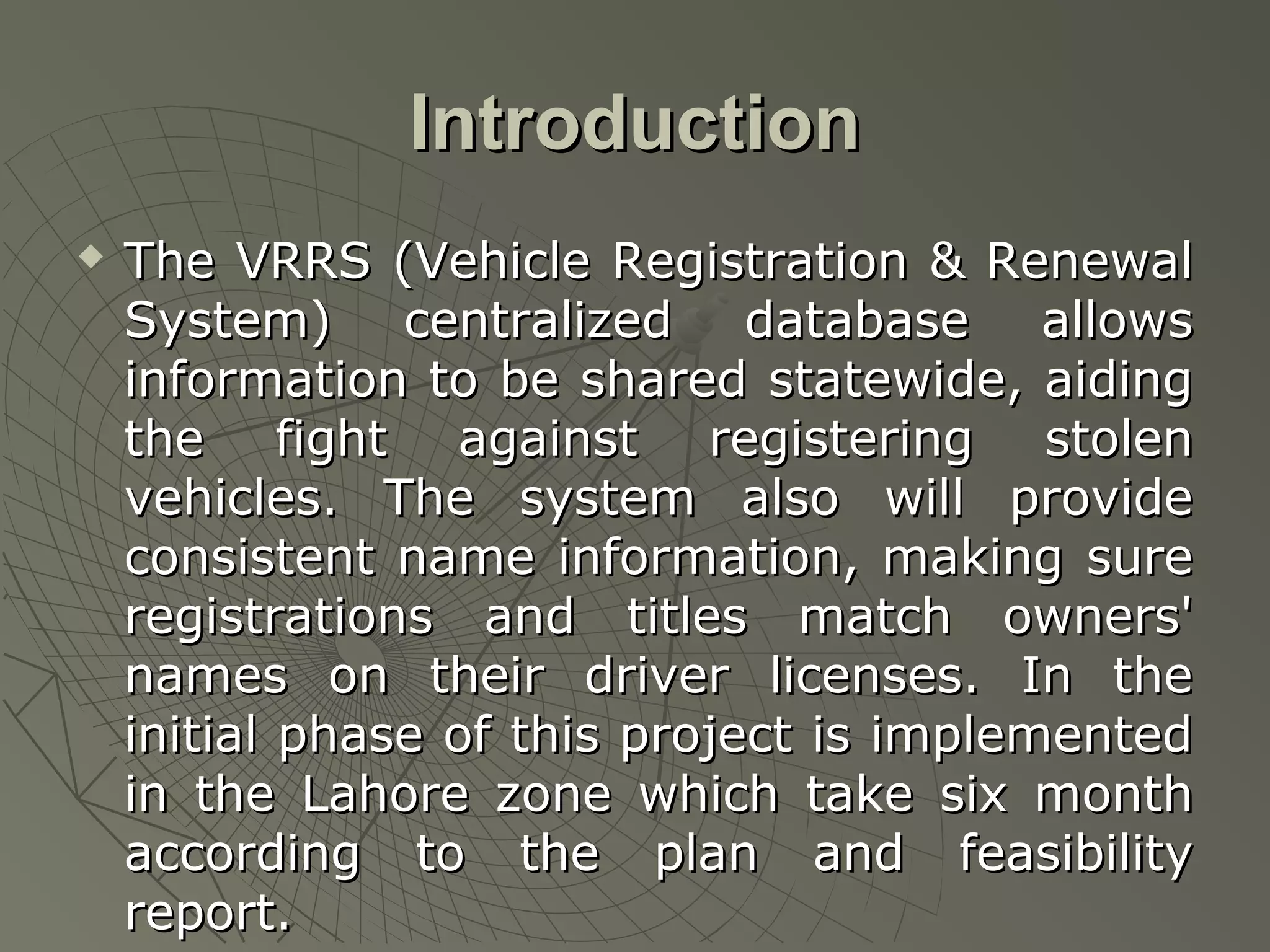 Vehical Registration Plan | PPT
