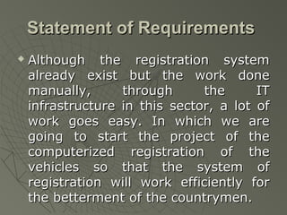 Vehical Registration Plan | PPT