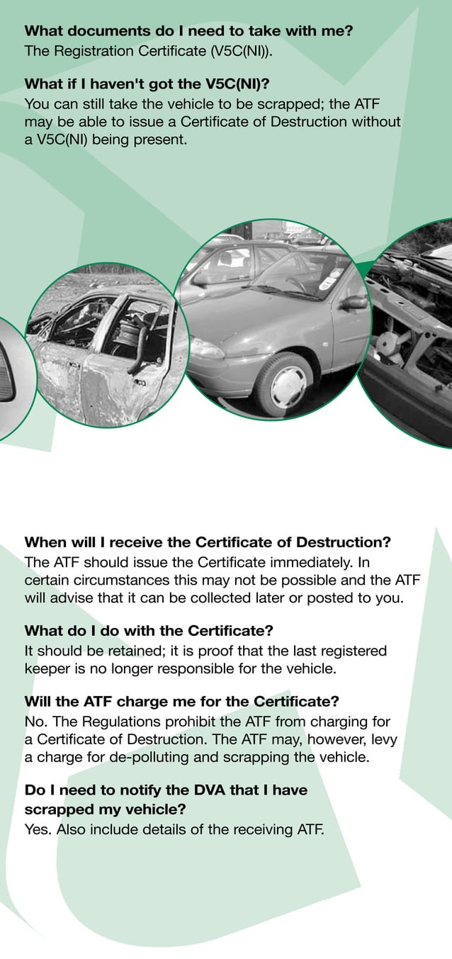Vehicle certificate of-destruction | PDF | Certified Pre-Owned Cars ...
