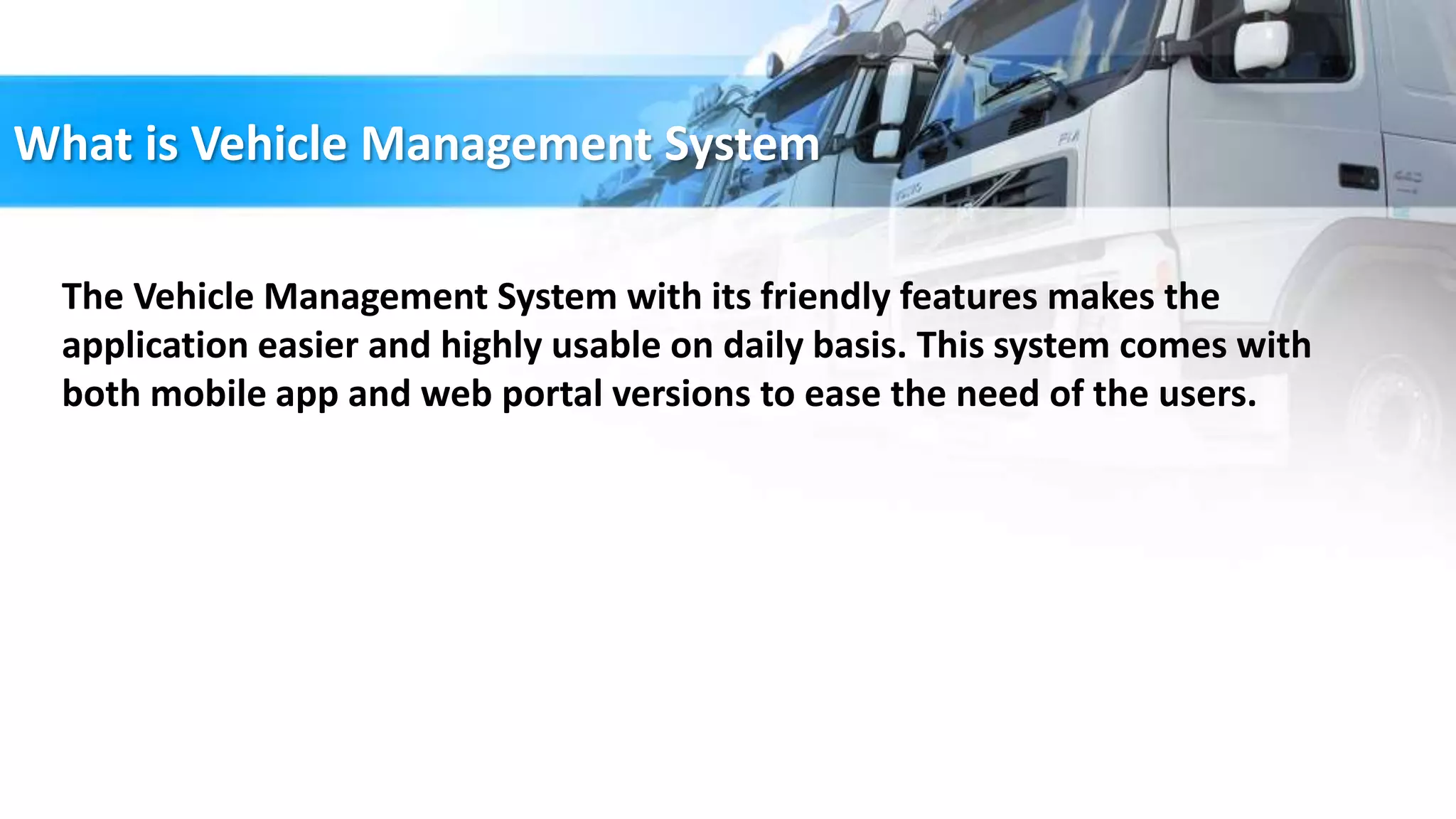 Vehicle Management System - Agaram InfoTech | PPTX