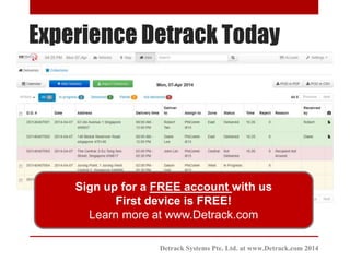 Vehicle Tracking & Proof Of Delivery (POD) Solution By Detrack | PPTX