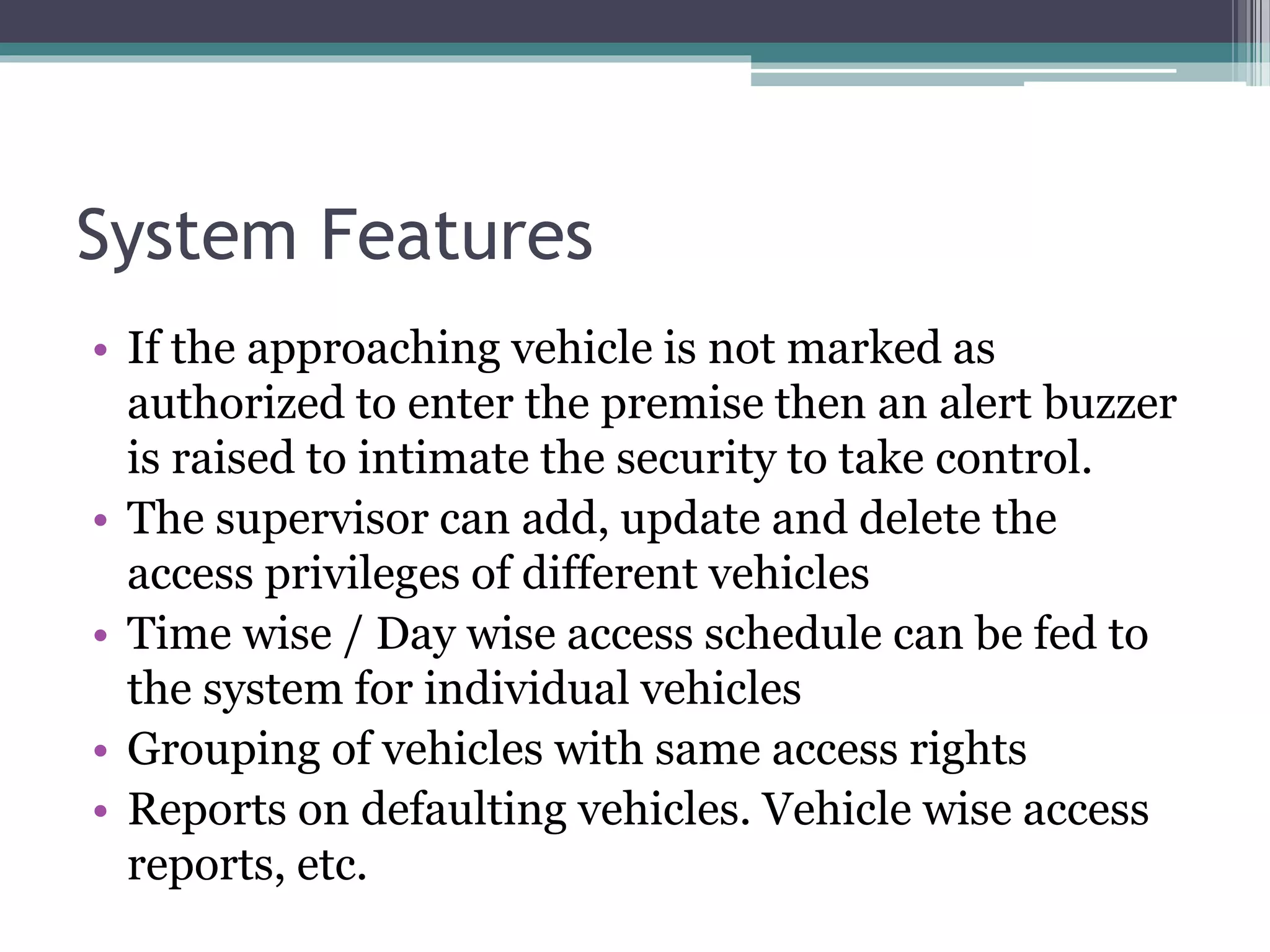 Vehicle access control using anpr | PPTX