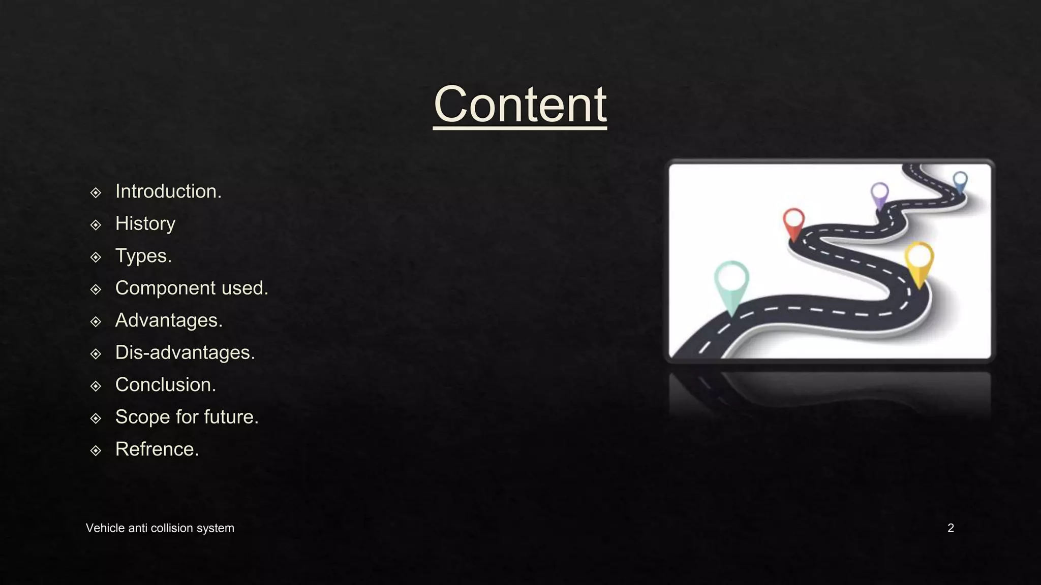 Vehicle anti collision system | PPTX