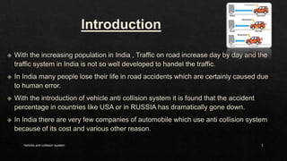 Vehicle anti collision system | PPTX