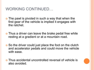 Vehicle anti reverse system | PPT