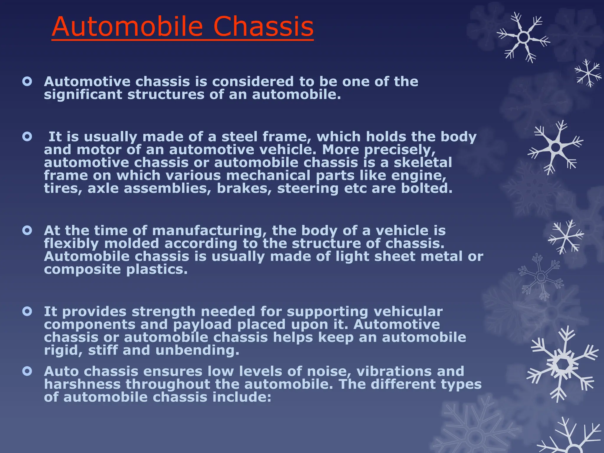 VEHICLE CHASSIS AND VEHICLE PACKAGING STUDY | PPT