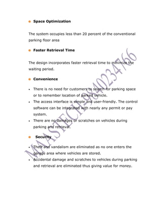 MECHANICAL PROJECT ABSTRACT-Vehicle control system for automatic valet ...