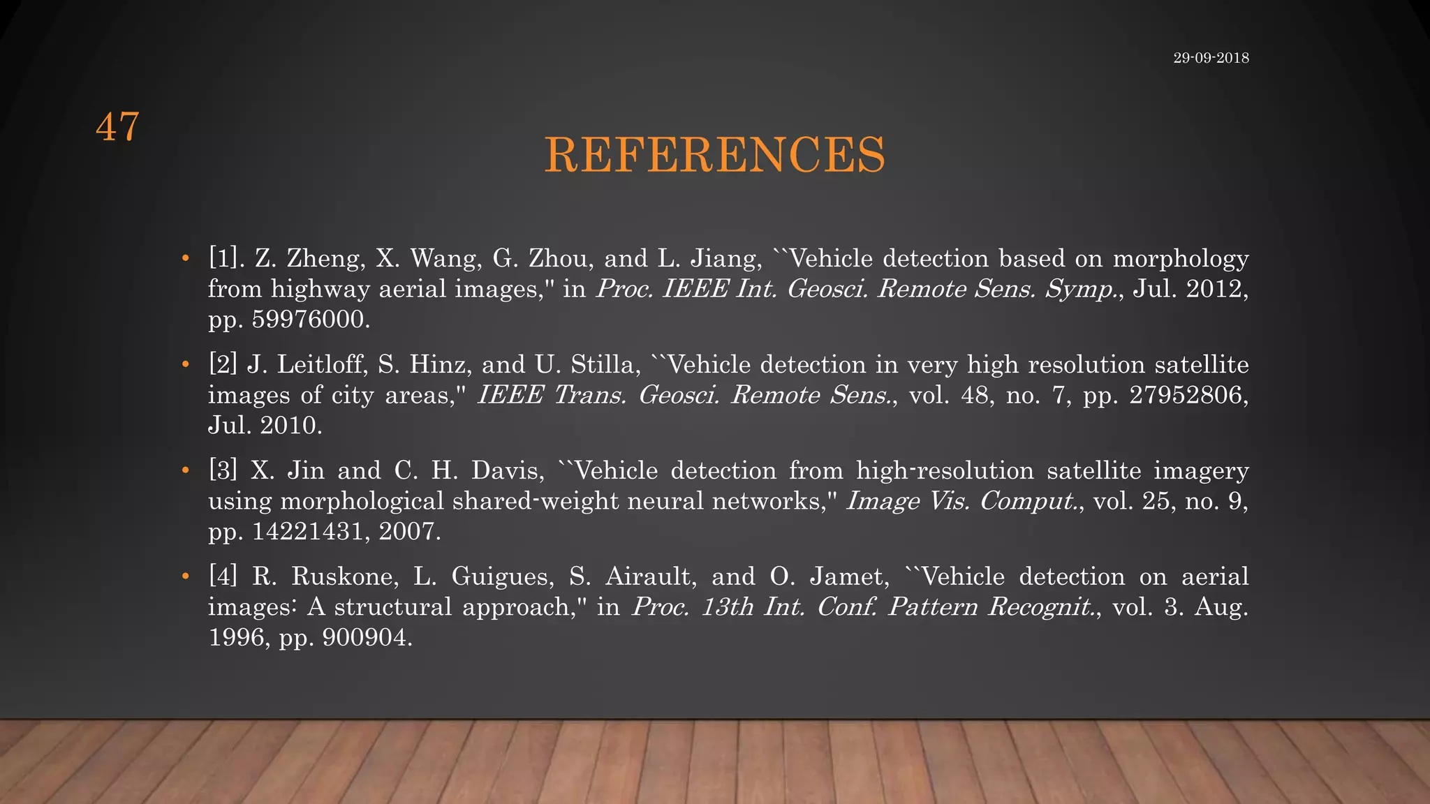 Vehicle Detection In Aerial Images Ppt Free Download