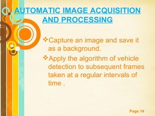Vehicle detection through image processing | PPT