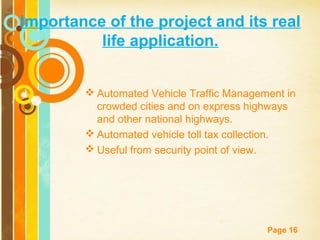 Vehicle detection through image processing | PPT