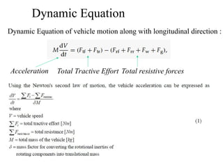 VehicleDynamics_Forces accting,Balance equation | PPT | Physics | Science