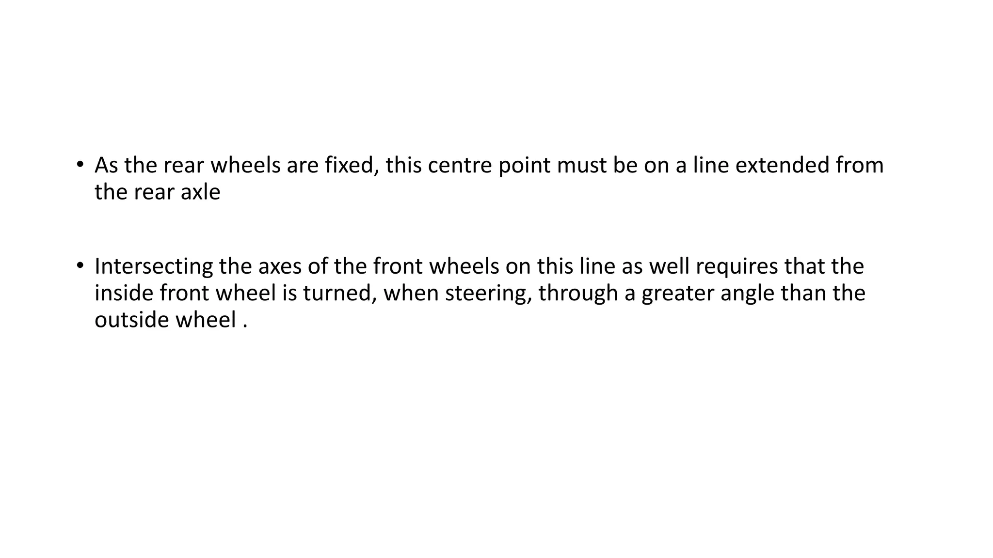 ackerman steering geometry and cornering | PPTX