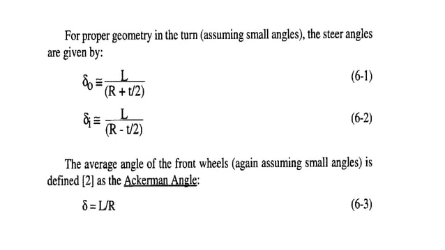 ackerman steering geometry and cornering | PPTX | Physics | Science
