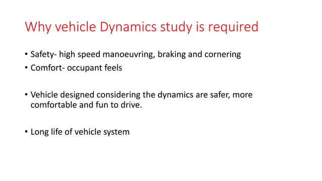 Vehicle Dynamics.pptx | Physics | Science