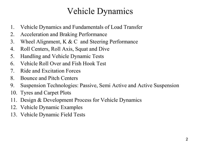 Vehicle dynamics course | PDF | Motorcycle Sports | Auto Racing