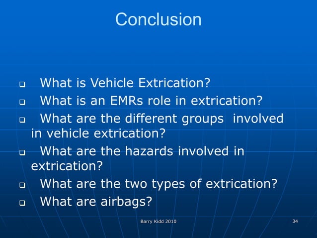 Vehicle extrication | PPT