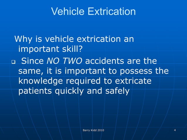 Vehicle extrication | PPT