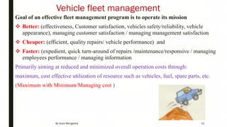 Vehicle fleet management in humanitarian organization | PDF
