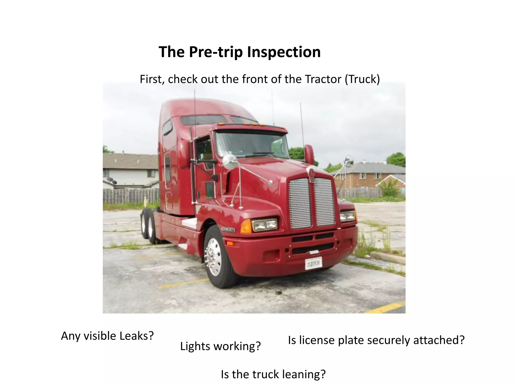 Vehicle inspection training | PPTX