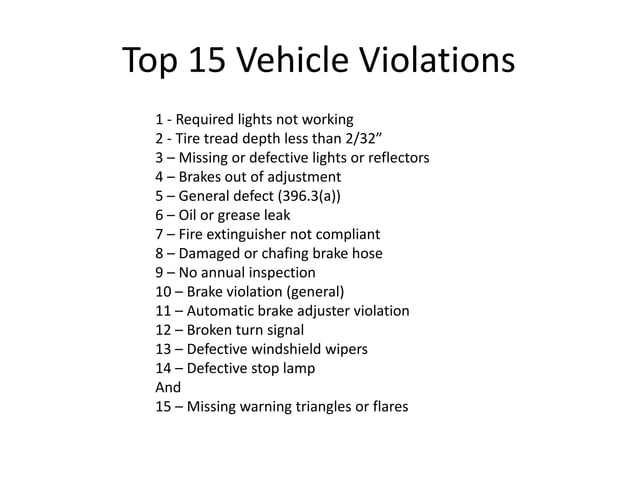 Vehicle inspection training | PPTX