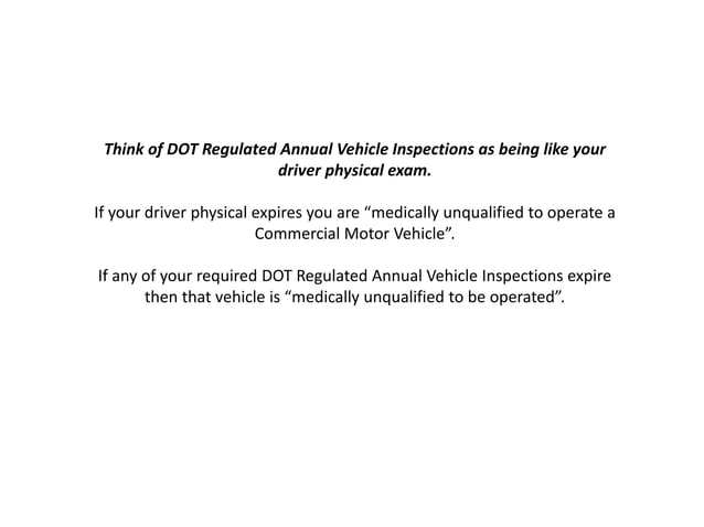 Vehicle inspection training | PPTX