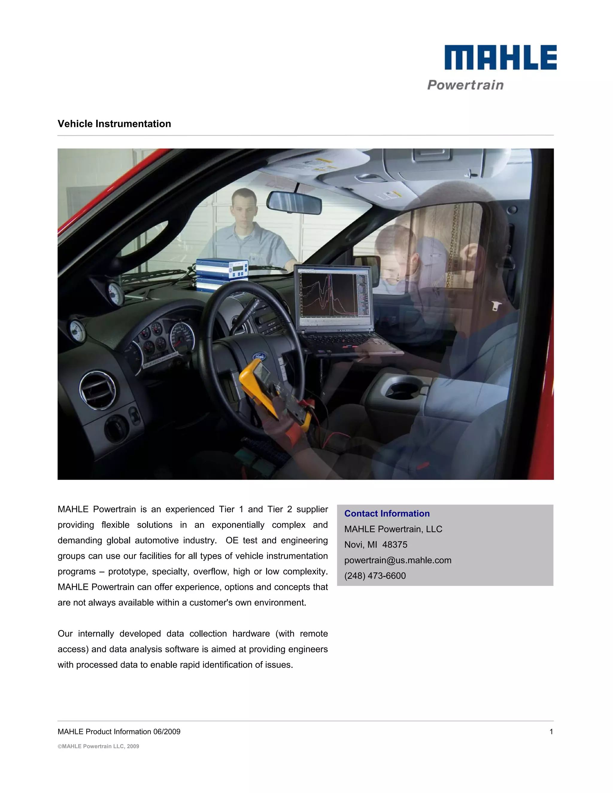 Vehicle Instrumentation | PDF