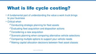 Vehicle Life cycle Costing Tool Explainer | PPT