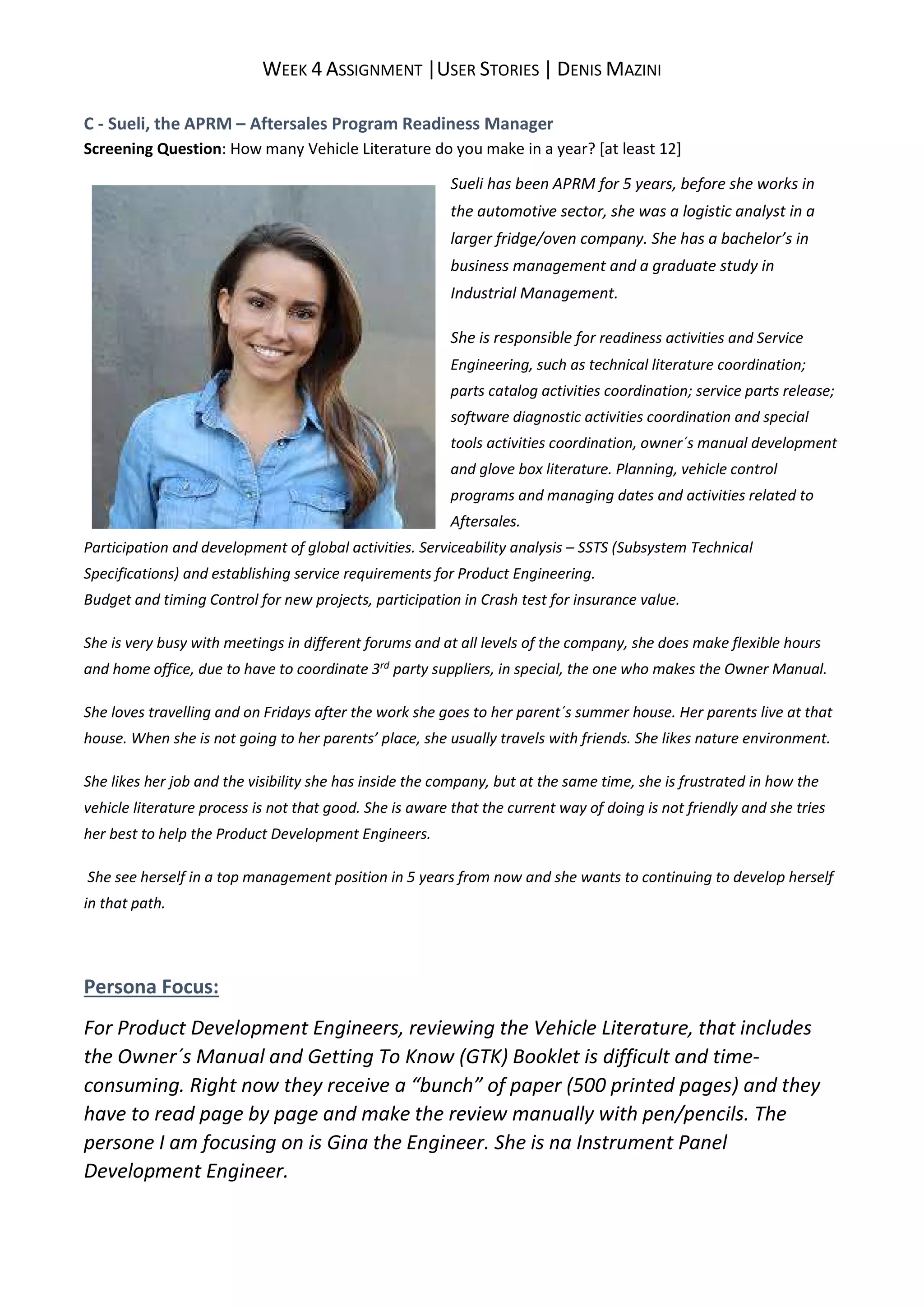 Agile Development | User Stories | Vehicle Literature Review | PDF