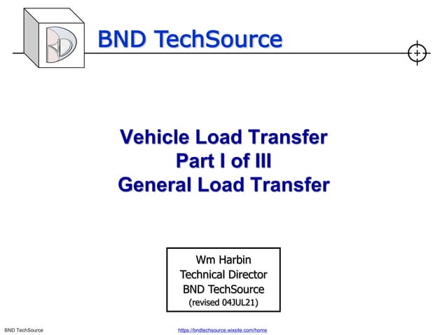 Vehicle load transfer part I 2021 | PDF