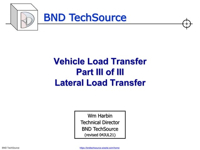 Vehicle load transfer part III 2021 | PPT