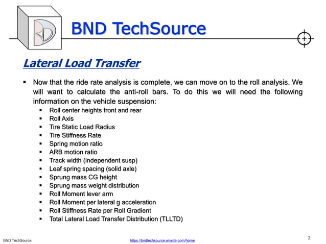 Vehicle load transfer part III 2021 | PPT