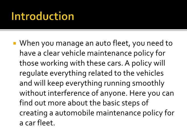 vehicle-maintenance-policy