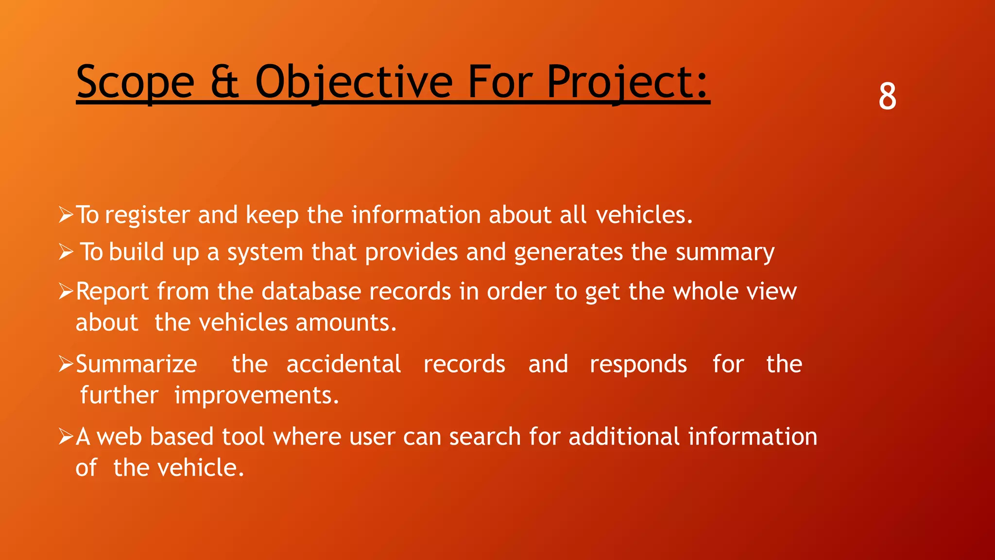 Vehicle management system | PPTX